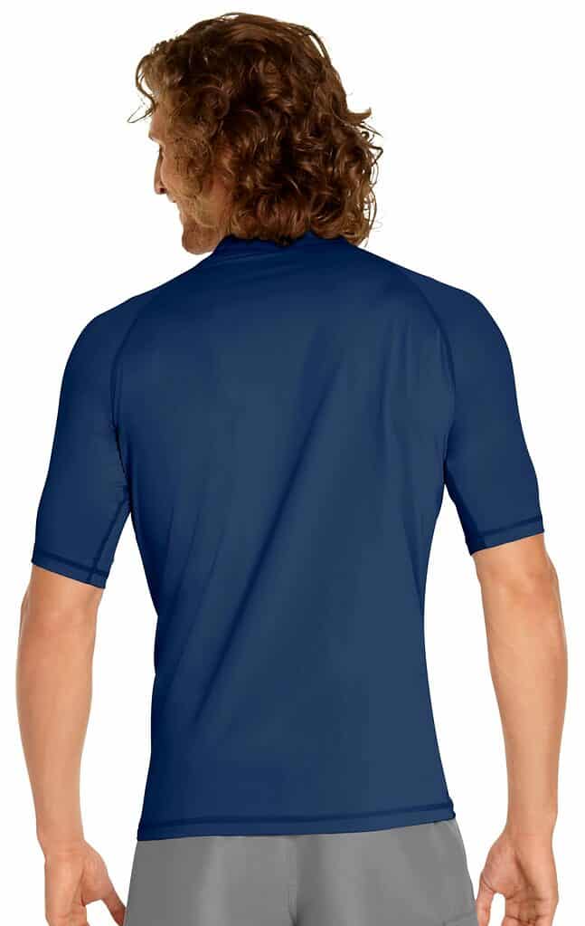 Men's Short Sleeve Rash Guard - Navy - Wet Effect, Inc.