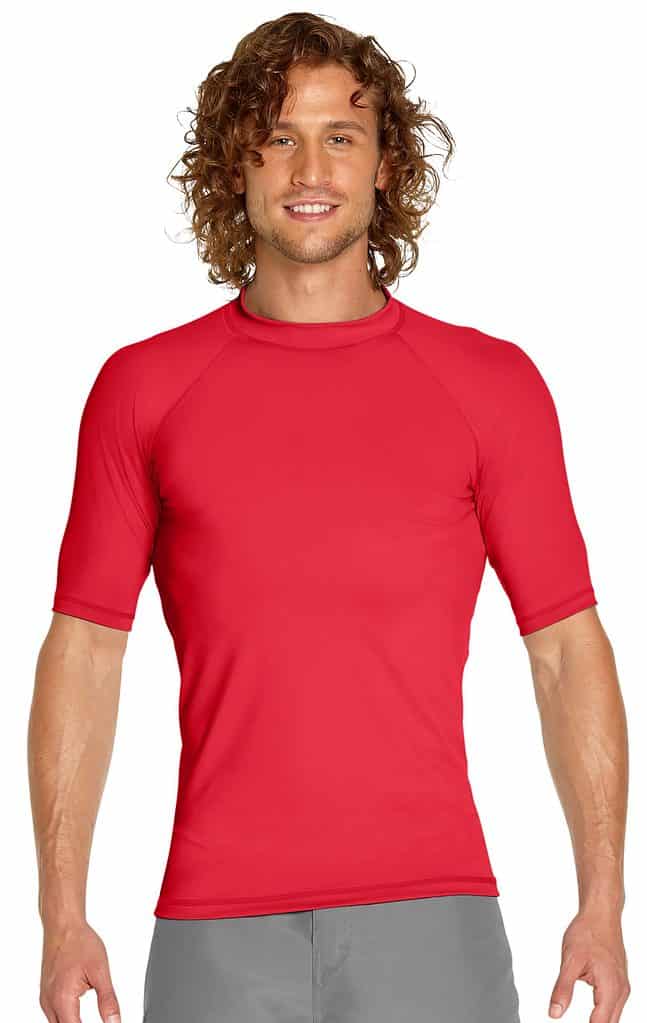 Rash Guard Short Sleeve - Red - Wet Effect, Inc.