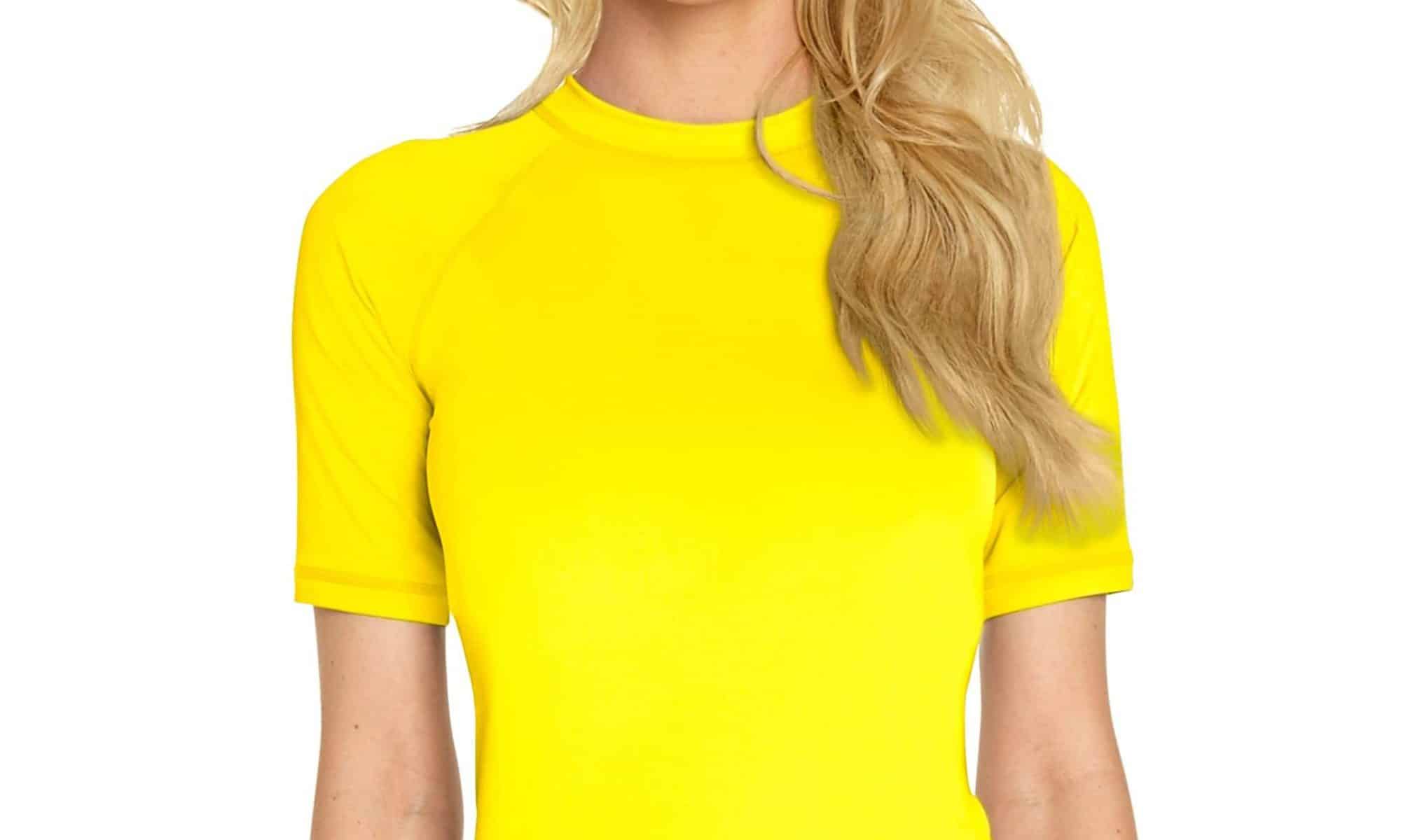 Rash Guard Short Sleeve - Yellow - Wet Effect, Inc.