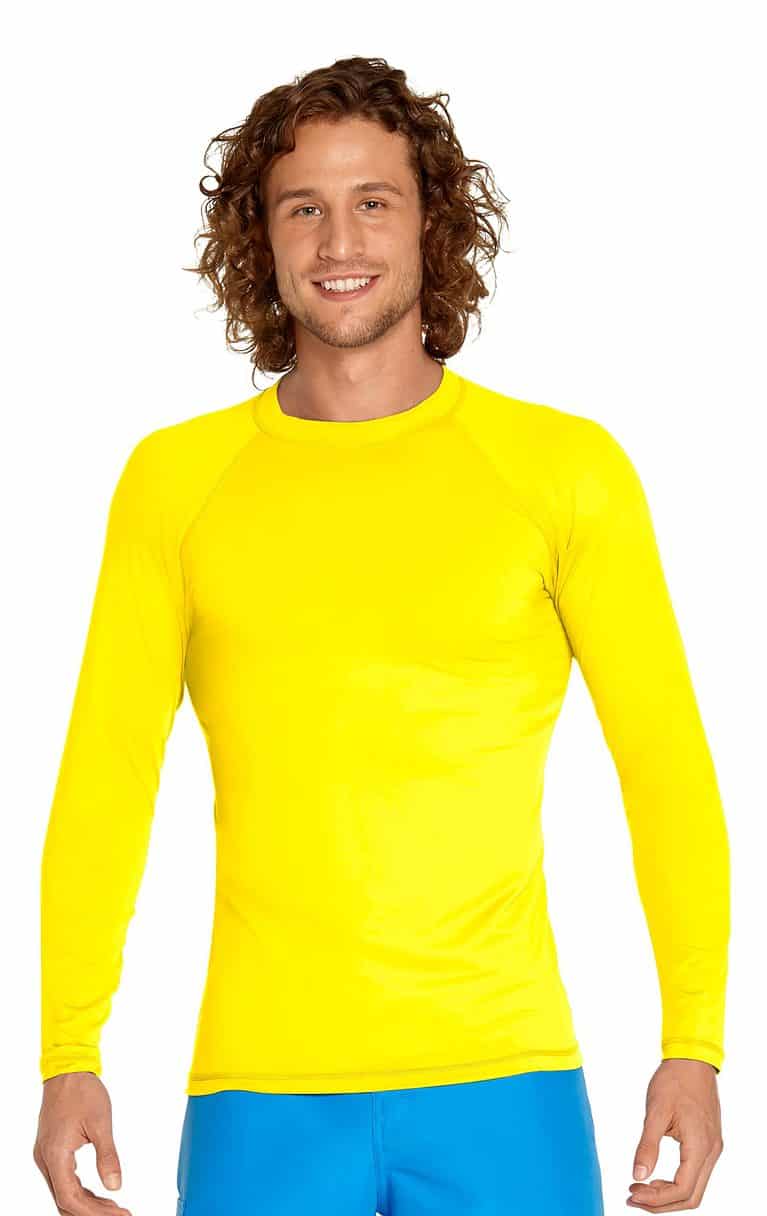 Rash Guard Long Sleeve – Yellow - Wet Effect, Inc.
