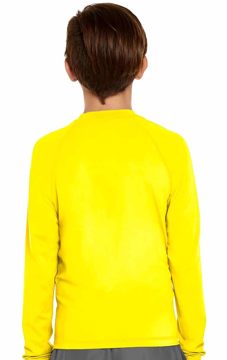 Girl's Long Sleeve Rash Guard - Yellow - Wet Effect, Inc.