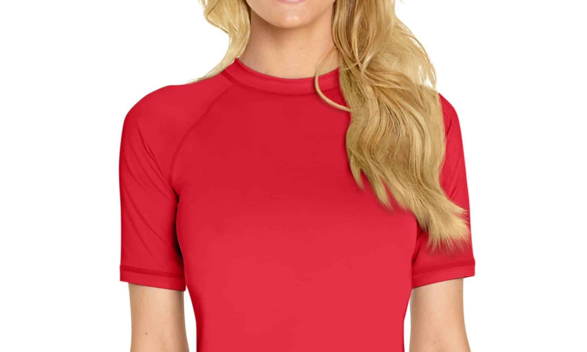 Rash Guard Short Sleeve - Red - Wet Effect, Inc.