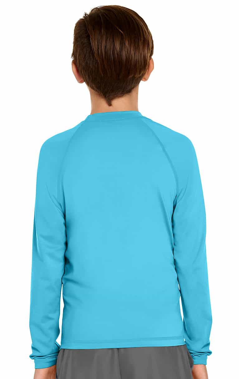 Boy's Long Sleeve Rash Guard - Aqua - Wet Effect, Inc.