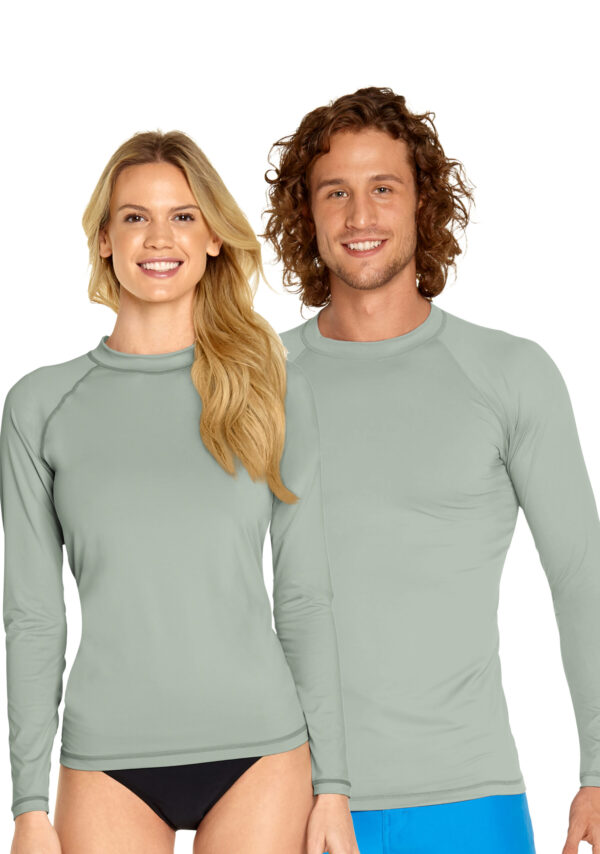 Adult Long Sleeve Rash Guard – Overstock Sale – Silver - Wet Effect, Inc.